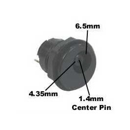 365b dc coaxial power jack 4.3mm x 6.5mm x 1.4mm. mounting hole size ...